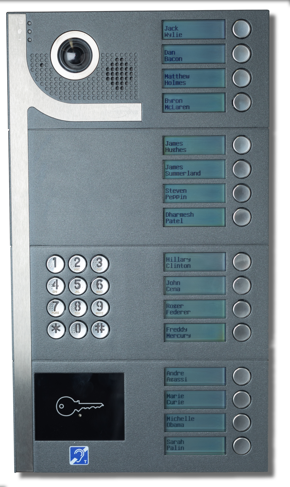 DINA : INTERCOM MET DIGITALE NAAMPLAATJES - OPBOUW - Intratone